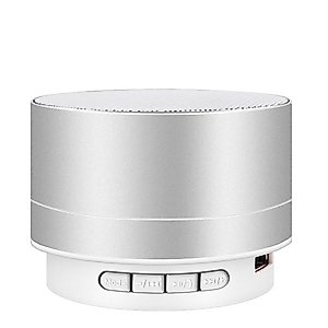 ZEJAL Portable Bluetooth Speaker A10 Metal Bluetooth Sound Phone Laptop subwoofer Mini Steel Cannon Wireless Card Small Speaker red/Blue/Gold/Silver/Black/Pink Poplar Speaker (Silver)