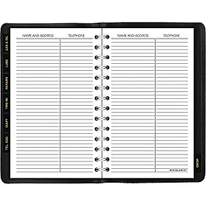 AT-A-GLANCE Auto Mileage Log Record Book, 3.75 x 6.12 Inches, Black (AAG8013505)
