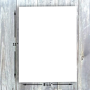 Hamilco White Cardstock Paper - 8 1/2 x 11" 65 lb Cover Card Stock (50 Pack)