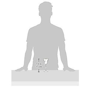 Lorren Home Trends Siena Collection Crystal White Wine Glass with Gold Band Design, Set of 4,6 fl oz