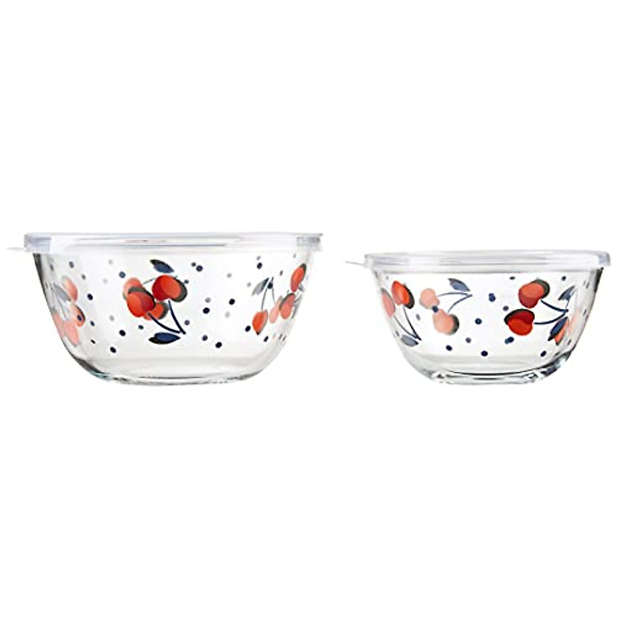 Kate Spade Vintage Cherry Dot 2-Piece Round Storage Set, 3.95 LB, Multi