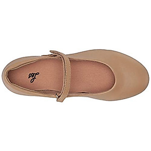 Leo Women's Rhythm TAP Dance Shoe, tan, 5 Medium US