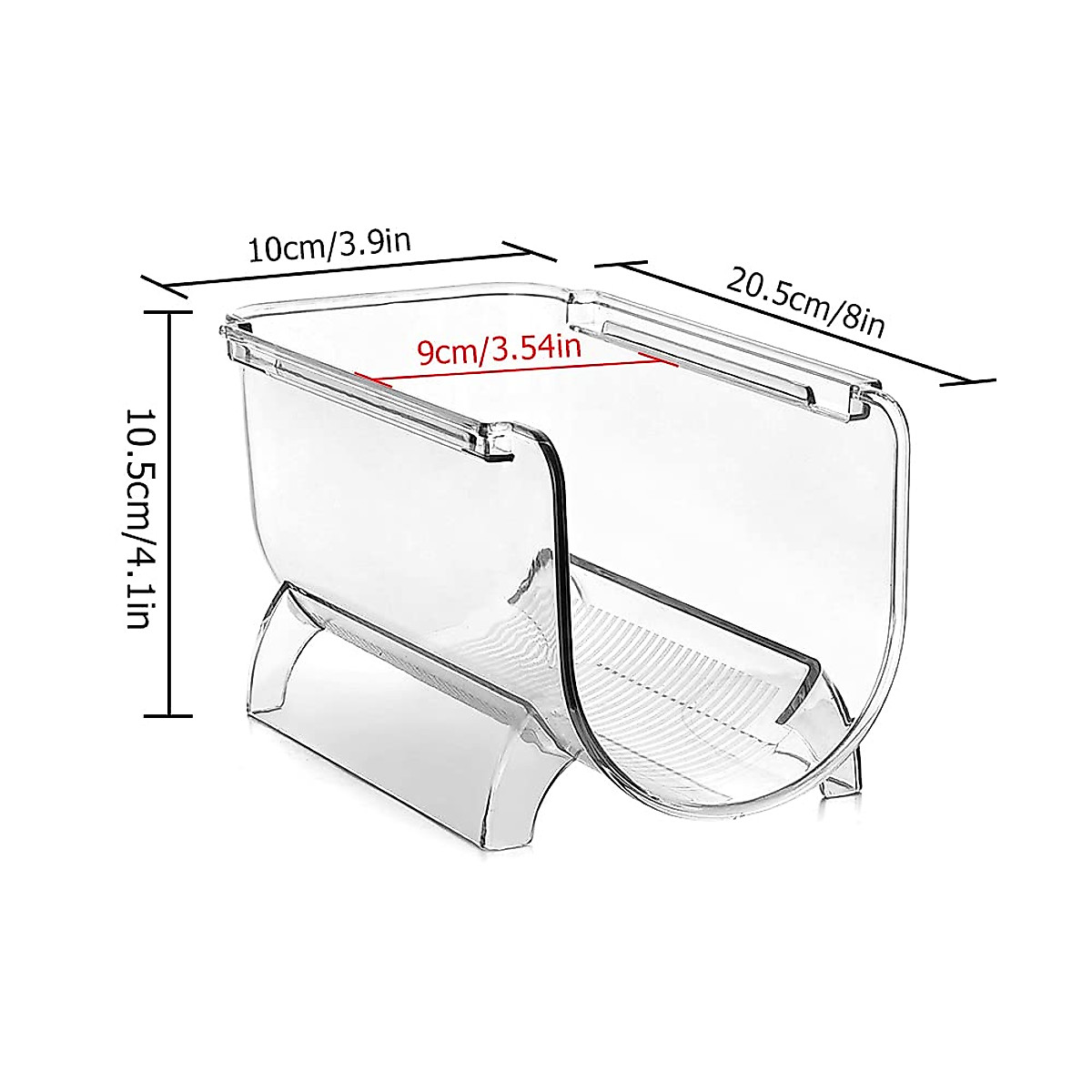 HommyPrefer 6 Pack Refrigerator Wine Rack, Stackable Acrylic Wine Rack for Refrigerator Bottle Organizer Holder, Freestanding Plastic Wine Rack Organizer Bins for Refrigerator, Kitchen Cabinet, Bar