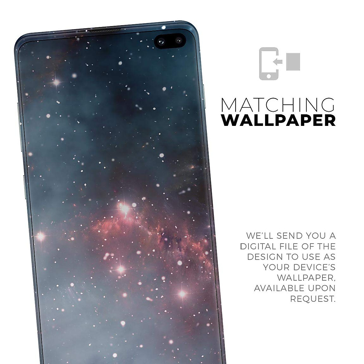 DesignSkinz Bright Pink Nebula Space Protective Vinyl Decal Wrap Skin Cover Compatible with The Samsung Galaxy S20 (Screen Trim & Back Glass Skin)