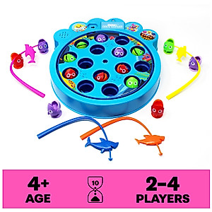 Spin Master Games Pinkfong Baby Shark Let's Go Hunt Musical Fishing Game Learning Educational Toy Preschool Board Game Summer Toy, for Kids Ages 4+