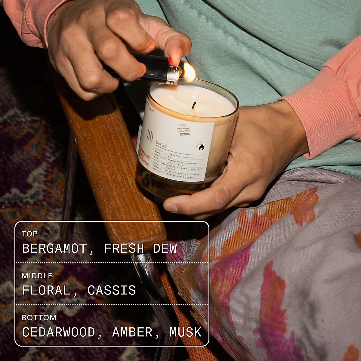 DedCool Massage Soy Wax Candle (01 Taunt, 9 oz | 255 g) Moisturizing Body Oil Candles for Women, Men & Romantic Couples, Sensual Massage Candle for Date Night, Essential Oil, Clean, Non-Toxic