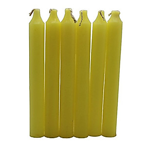 Govinda - Taper Candle 6 Inch - Yellow - Pack of 36
