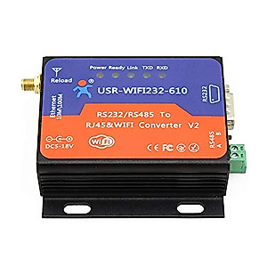 Serial RS232 RS485 to WiFi 802.11 b/g/n and Ethernet Converter(Upgrading Version of USR-WIFI232-610)