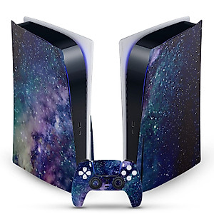 Head Case Designs Officially Licensed Cosmo18 Milky Way Art Mix Vinyl Faceplate Sticker Gaming Skin Decal Cover Compatible With Sony PlayStation 5 PS5 Disc Edition Console & DualSense Controller