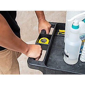 550lb Capacity Heavy Duty Plastic Utility Cart 34-1/2" L x 16-3/4" W with Handle 3 Shelves Pake Handling Tools