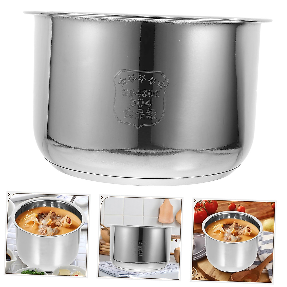 Anneome Rice Cooker Inner Pot Replacement Non Stick Liner for Electric Rice Cooker Cooking Pot for Meal Prep Kitchen Accessory for Cooked Rice