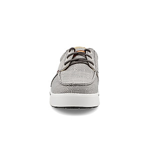 Twisted X Men's Work Kicks, Moc Toe Nano Toe, Light Grey, 12 M