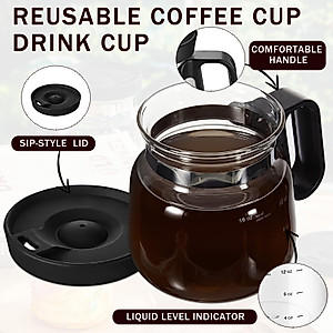 Yungyan 2 Pcs 16 oz Coffee Pot Mug with Spill Proof Lid Unique Coffee Mugs Novelty Funny Cool Coffee Mug That Friends Coworkers Will Talk About for Colleagues Home Office Gift