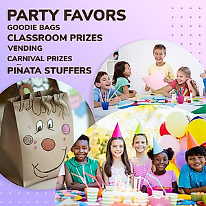 Bulk Toys - 2.5 Inch Stretchy Emoji Toys - Figurines for Kids - 100 Pcs Small Figurines for Party Favors - Fillers Goodie Bag Supplies - Pinata Stuffers - Bulk Gifts for Kids - Vending Machine Toy