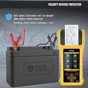 AUTOOL Automotive 12V/24V 30-2000 CCA Battery Load Tester, Cranking and Charging System Battery Analyzer Scan Tool with Printer for Heavy Duty Trucks, Cars, Motorcycles and More