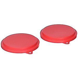 Fox Run Pet Food Can Covers, Red, 3.5 x 3.75 x 0.5 inches