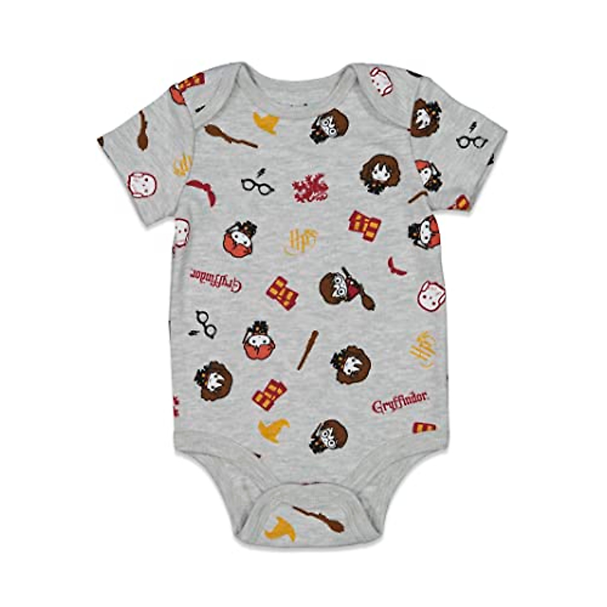 Harry Potter Infant Baby Boys 3 Pack Short Sleeve Bodysuits Multicolored 24 Months