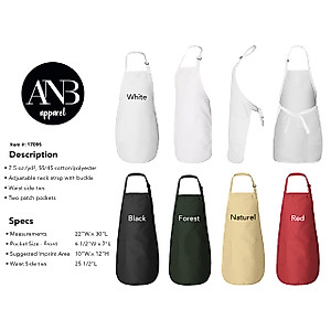 Personalized Chef Apron, Customized Apron, Apron for Daddy, Apron for Mommy, Chef Dad Apron, Chef Mom Apron, Custom Name Apron with Pockets***OPTIONAL EMBRIODERY AVAILABLE***