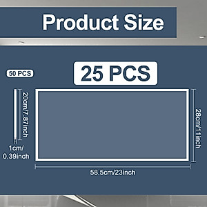 25 Pcs Sandblast Cabinet Lens Cover 23 x 11 Inches Inner Protector Adhesive Film Standard Sandblasting Protective Replacement Clear Visibility Sand Blast Film for Blaster Replacement