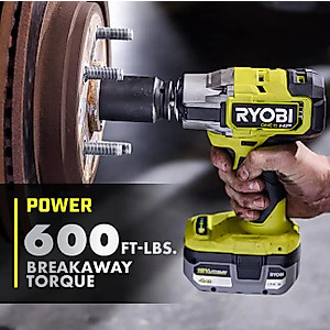 RYOBI P262K1 ONE+ HP 18V Brushless Cordless 4-Mode 1/2 in. Impact Wrench Kit w/ 4.0 Ah HIGH PERFORMANCE Lithium-Ion Battery & Charger