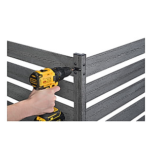 26in H x 24in W (3 Panels) No Dig Zippity Maui Fence Kit, Charcoal Color WoodTek Vinyl Fence Panel, Temporary Outdoor Border for Garden, Easy Install DIY Fence for Backyard, Patio, & Deck, ZP19066