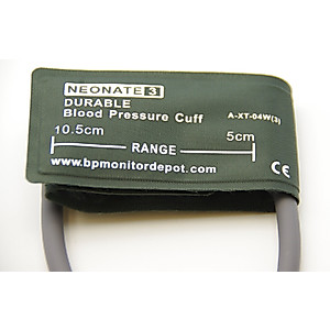Durable Reusable Neonate Blood Pressure Cuffs Availabe in 4 Size , Also Good for Veterinary Use (Size 3 (5-10.5cm) (2.0-4.1 inch)S)