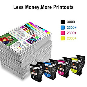 4 Colors Compatible Toner Cartridges CS317 CX317 CS417 CX417 CS517 CX517 Standard Capacity 3000 Pages BK, 2300 Pages CMY for Lexmark Printer CS317dn CX317dn CS417dn CX417de CS517de CX517de VICTORSTAR