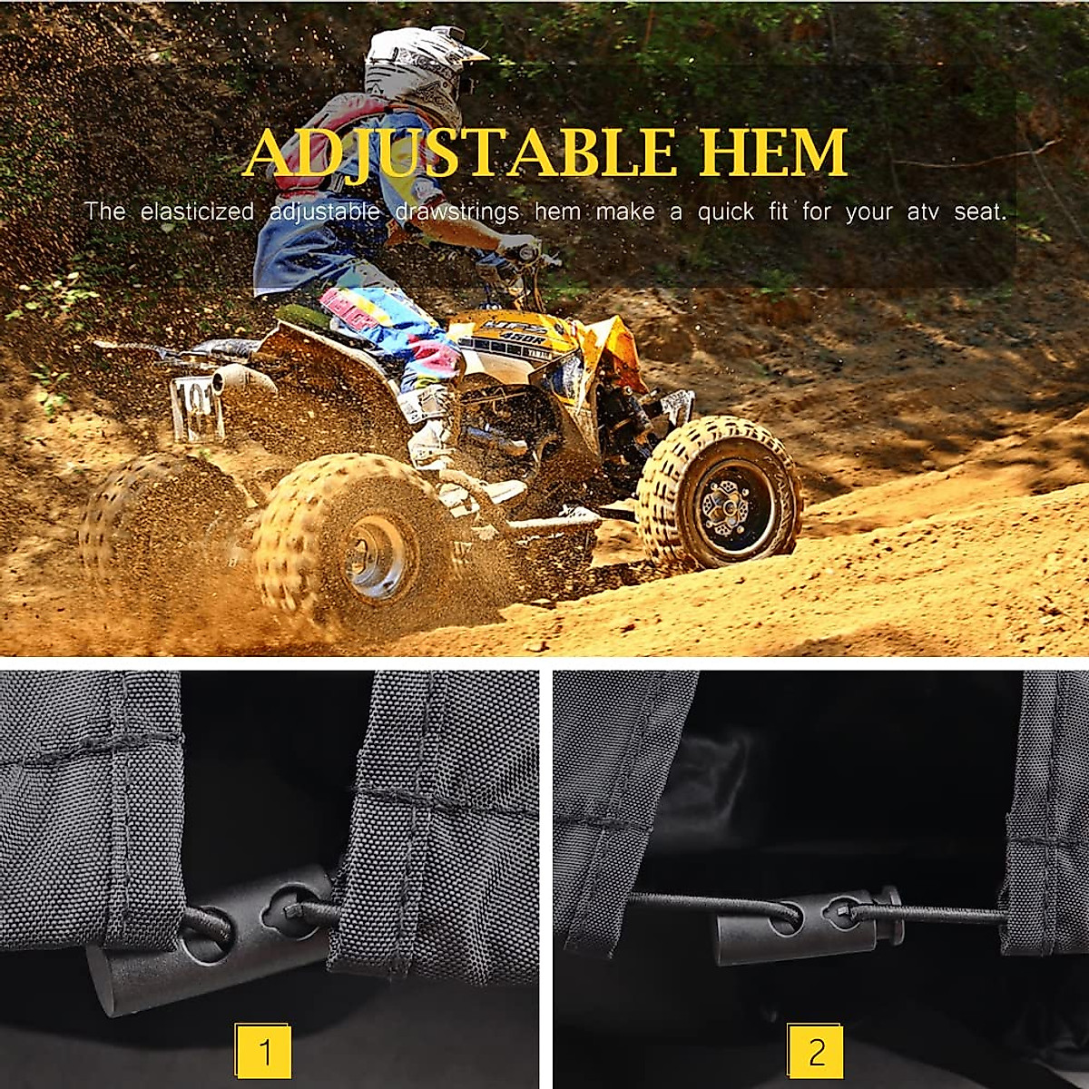 Samman ATV Seat Cover for Most ATV Compatible with Sportsman Scrambler, Grizzly, Rancher Foreman, Arctic Cat