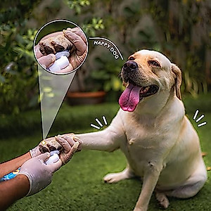 Be Happy Paw Dog Paw Cleaner 6.8fl oz No-Rinse Waterless Shampoo Foam Paw Cleanser with Silicone Brush and Microfiber Towel, Natural Pet Paw Cleaner for Dogs and Cats