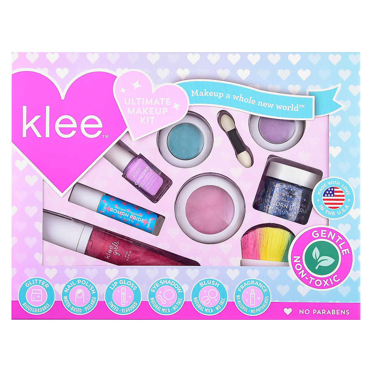 Luna Star Klee Ultimate Makeup Kit. Gentle and Non-Toxic. Kid-Friendly. Made in USA. (For the Win)