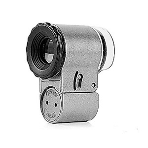 TFIIEXFL Magnifier，Mini Portable Microscope with Light Zoom Pocket Size Handheld Microscopes for Jewelers Eye