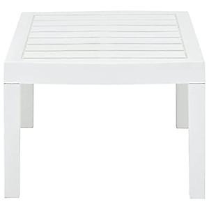 ZQQLVOO Patio Side Table Weather Resistant Plastic Tea Table Outdoor Coffee Bistro Table for Garden Balcony Yard Porch Patio Lawn 30.7"x21.7"x15"