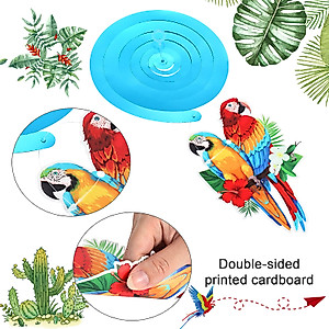 30 Tropical Birds Decorations, Tropical Hawaiian Toucan Parrot Party Hanging Swirl Foil Ceiling Decor for Summer Luau Hawaiian Beach Pool Party Tiki Party Wedding Birthday Party Supplies