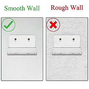 Fasmov 8 Pack Small Wall Shelves, Acrylic Display Ledges for Mini Decor, Display Shelf Floating Wall Mounted Shelf for Bedroom, Living Room, Bathroom