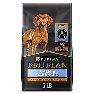 Purina Pro Plan Calm & Balanced Dry Dog Food, Adult Dog Calming DHA Chicken & Rice Formula - 5 lb. Bag