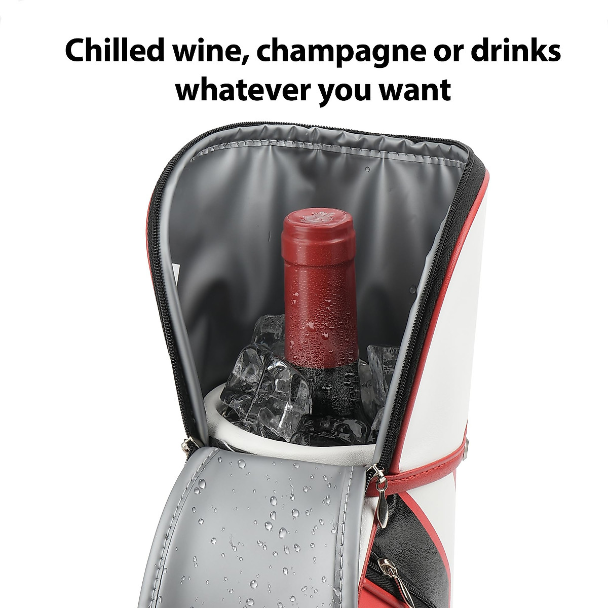 Gogogo Sport Vpro Golf Wine Cooler Bag Single Bottle Wine Carrier Gift for Golfer