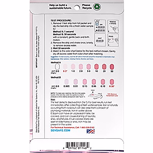Industrial Test Systems 481146 Sensafe Iron (Ida's) Water Test Strips 30 Pack