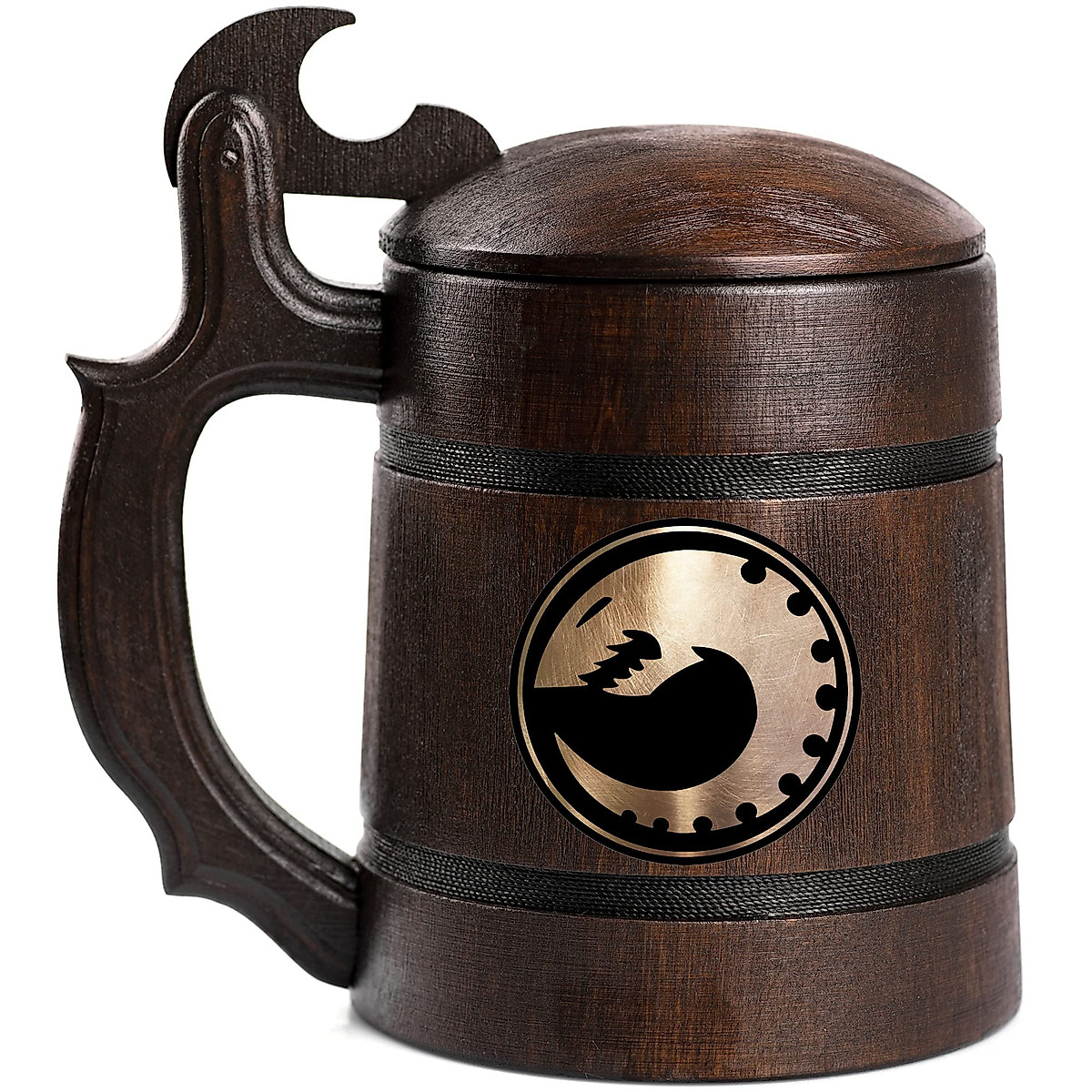 Tyranids Beer Stein, Personalized 40K Wooden Beer Mug, Wooden Tankard