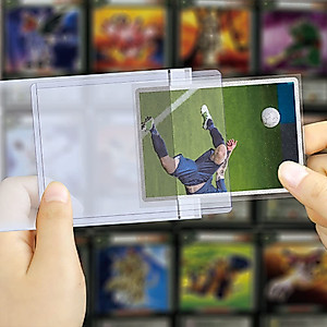 HOMTHY Toploaders Cards Sleeves Bundle for Trading Cards, 100 Toploaders and 200 Soft Penny Card Sleeves Fit for Standard Cards, Sports Cards, MTG