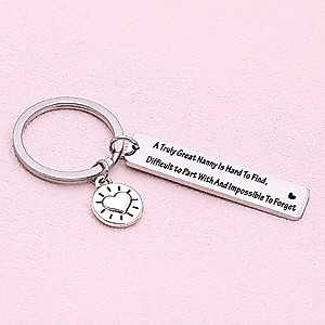 ASANHAO Nanny Retirement Keychain Child Caregiver Keychain Caretaker Keychain Child Care Gift Giver Gift Daycare Jewelry Childminder Keychain Babysitter Jewelry Daycare Gift Nanny Keychain