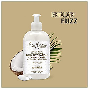 SheaMoisture 100% Virgin Coconut Oil Daily Hydration Shampoo & Conditioner | 13 fl. oz. Each