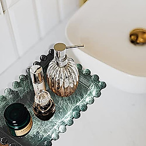 Resin Tray Mold with Bead Edges Rectangle Jewelry Plate Mould for Resin Epoxy Casting Display Trinket Candles Holder Soap Dish Storage Container Art Crafts Making Supplies Home Decoration