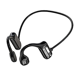 OCUhome Bone Conduction Headphones, Open Ear Headphones, Bluetooth 5.0 Earphone Ear Hook Bone Conduction Waterproof Wireless Sports Headphone for Mobile Phone Black