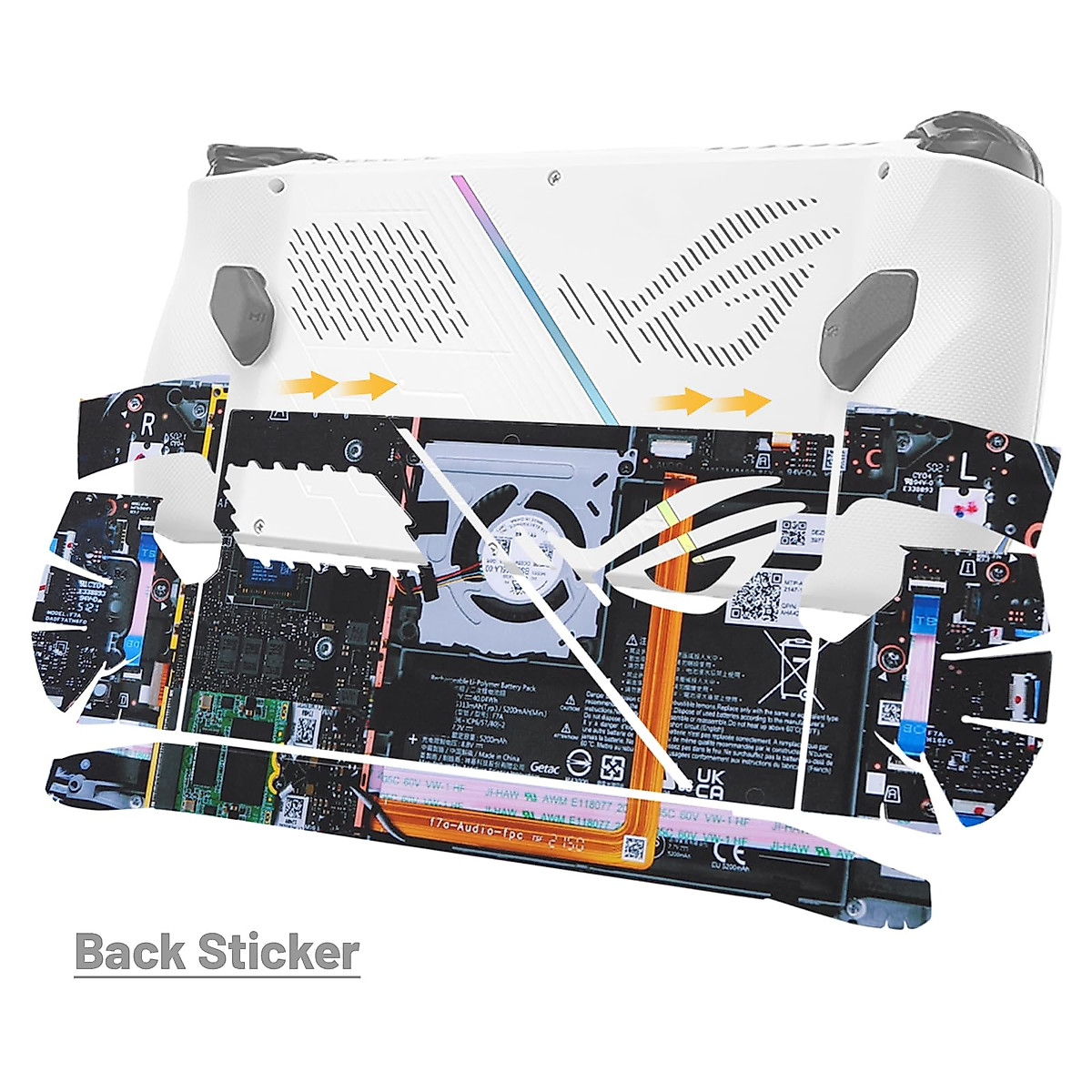 LUPAPA Protective Skin Decal for ROG Ally, Custom Stickers Vinyl Wraps for ROG Ally Gaming Handheld, 2023 New Game Console Sticker Skin