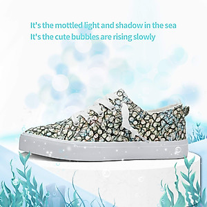 Obtaom Women's Play Fashion Sneaker Comfortable Walking Shoes Green Multi Canvas Slip on Shoes(Green,US6)