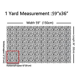 Cow Print Upholstery Fabric, Cartoon Cattle Fabric by The Yard, Ox Animal Farmhouse Decorative Fabric, Cow Spots Skin Indoor Outdoor Fabric, Milk DIY Art Waterproof Fabric, Black White, 1 Yard