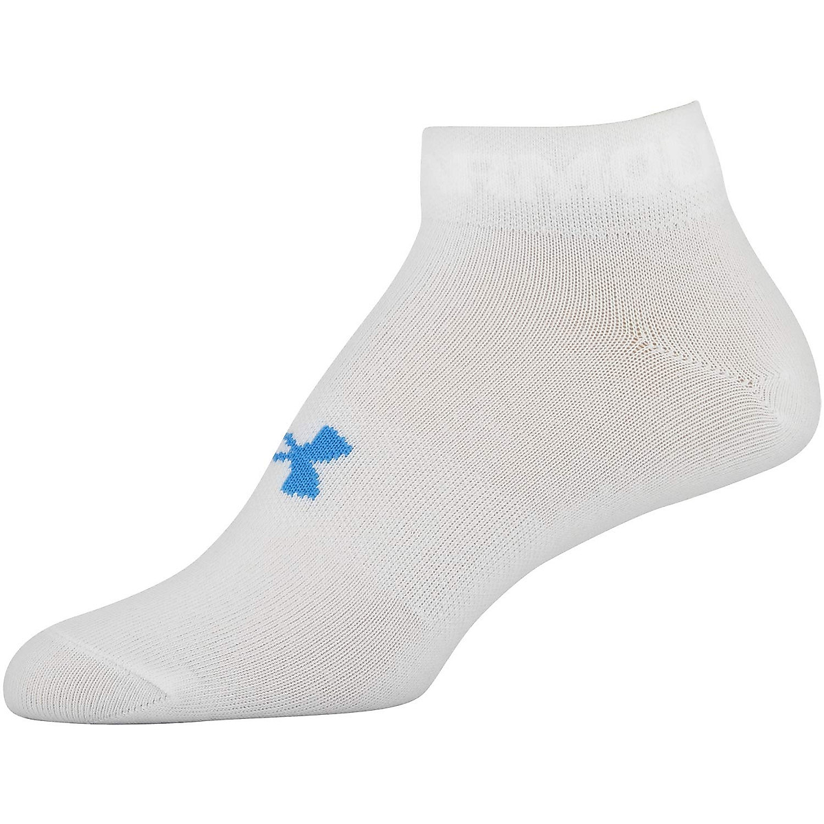 Under Armour Women's Essential Lightweight Low Cut Socks, 6-Pairs, White, Medium