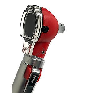 Premium Fiber Optic Otoscope Mini Pocket Red Ent Diagnostic Set 1 Bulb