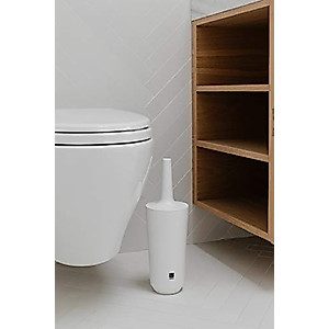 Umbra Corsa Toilet Brush with Holder, White