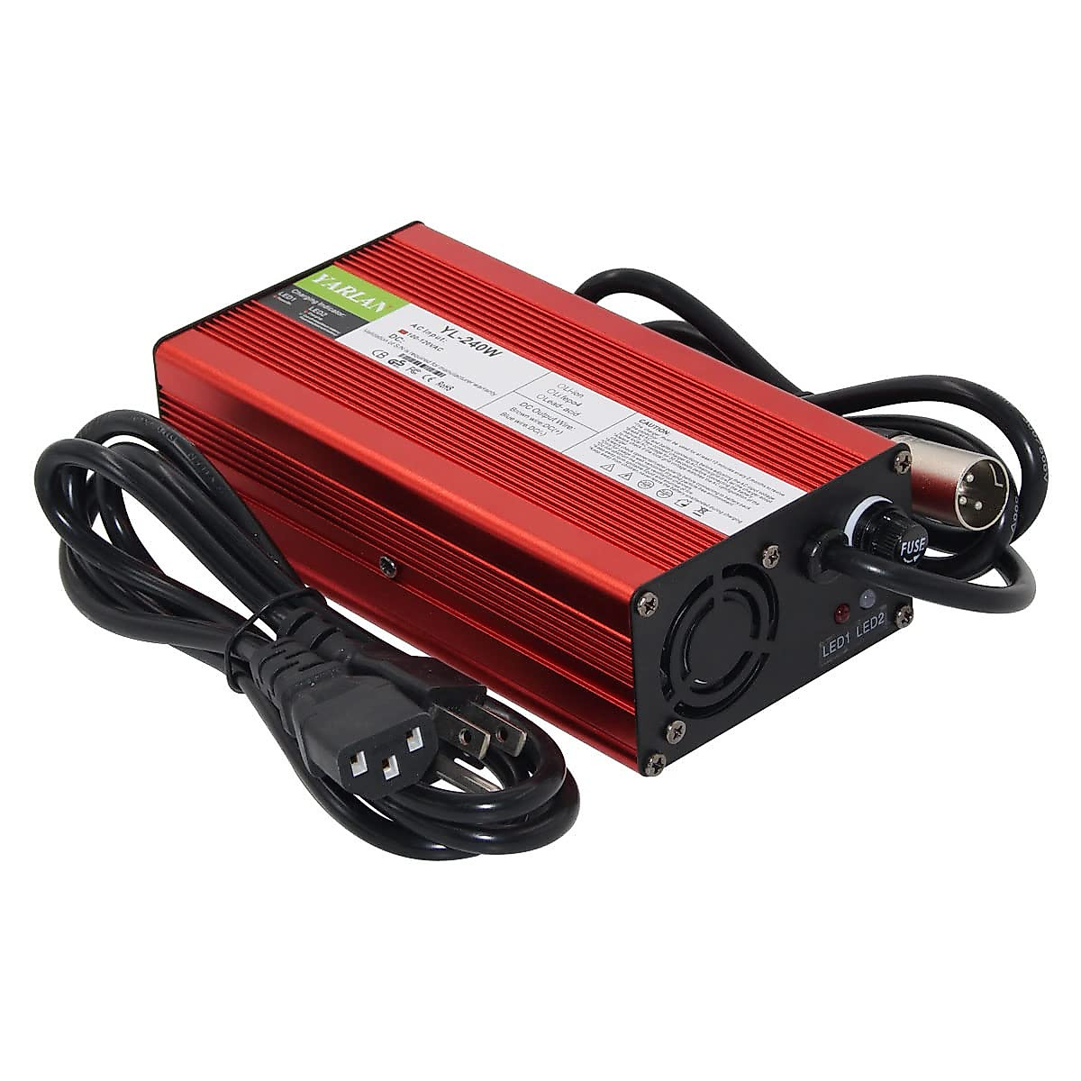 67.2V 3A Charger 60V Li-ion Battery Smart Charger Used for 16S 60V Li-ion Battery Input 100-240V Global Certification (67.2V3A XLR)